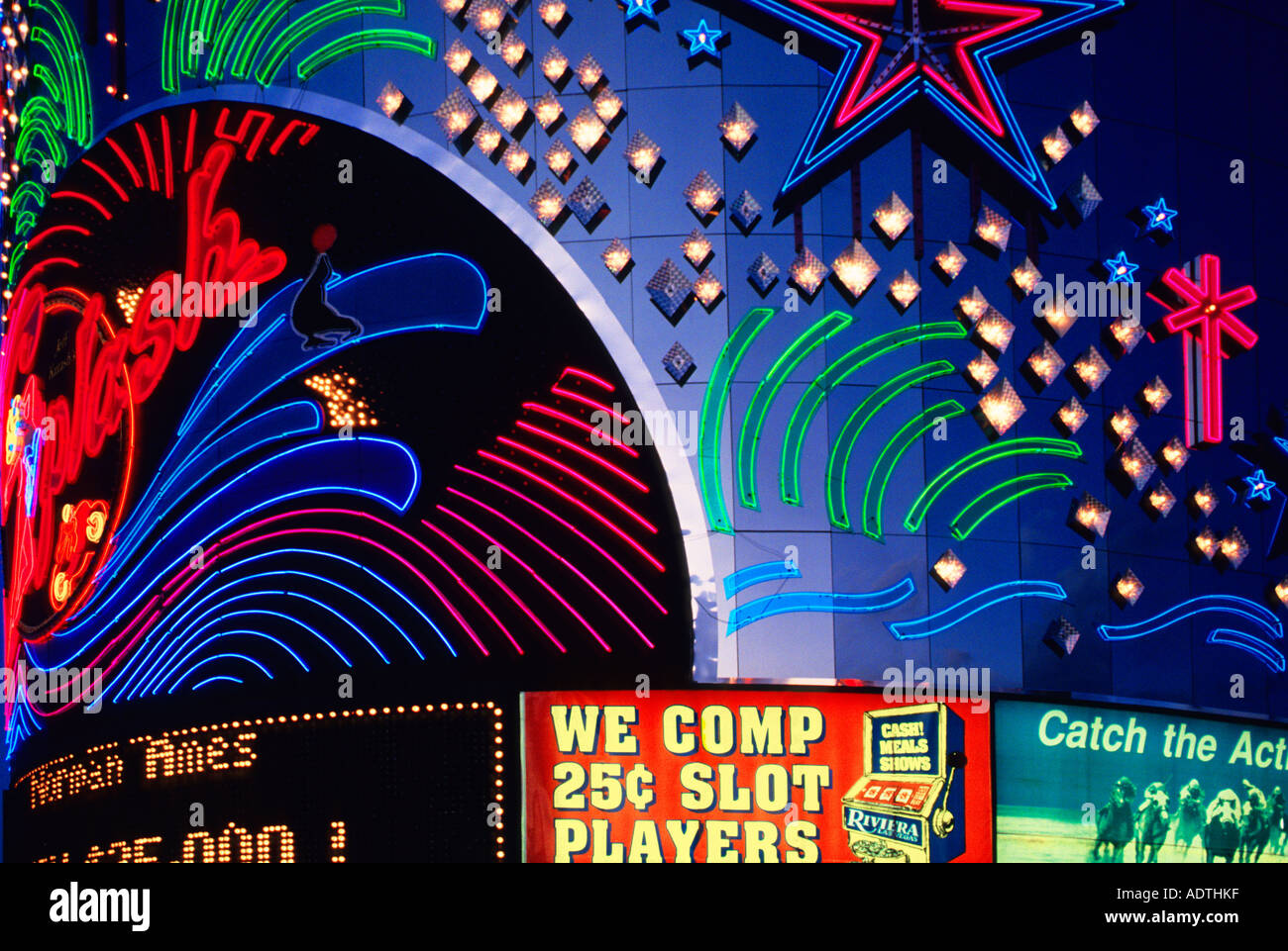 Slots neon lights hi-res stock photography and images - Alamy