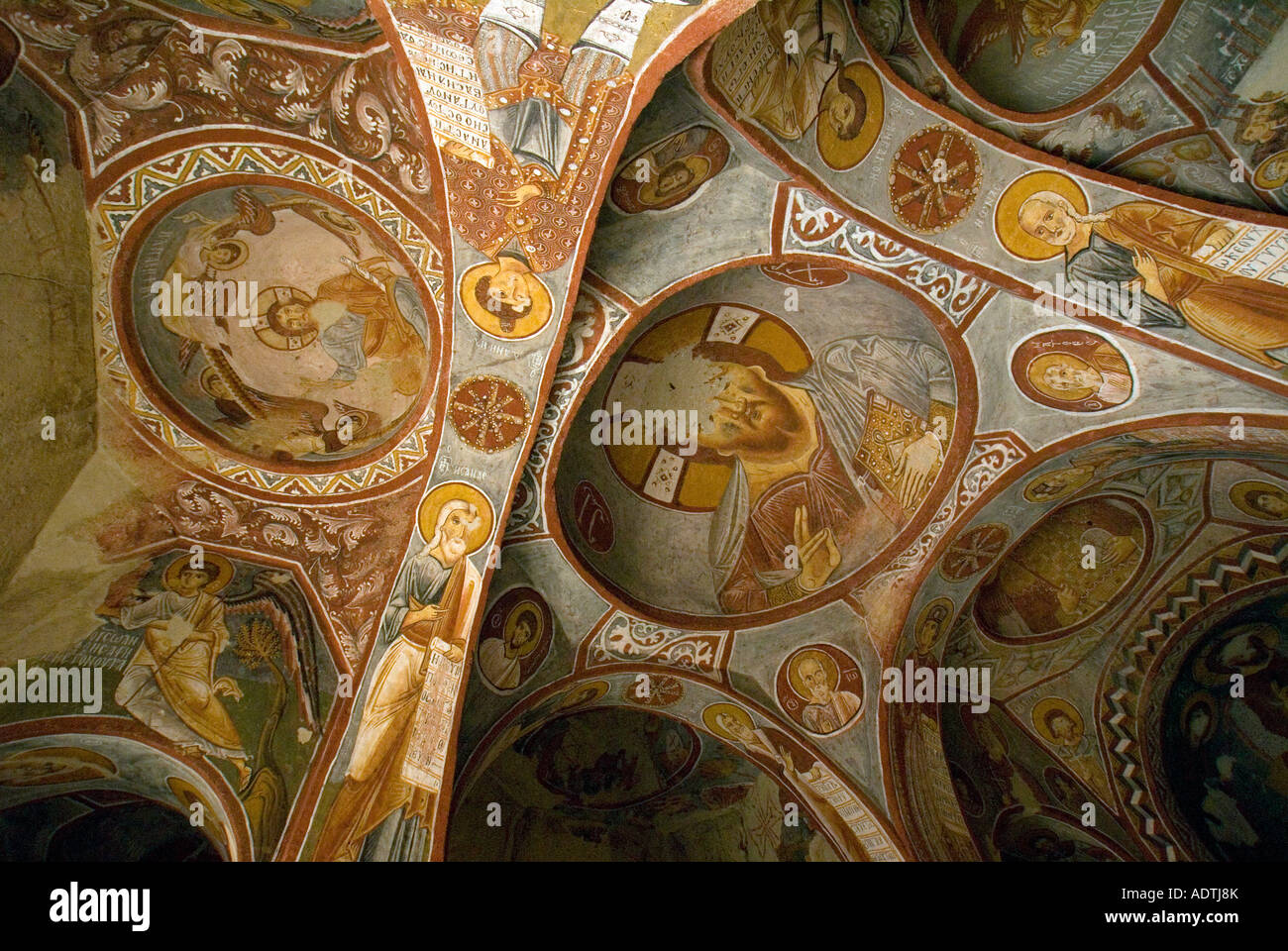 Frescoes in Goreme Open Air Museum's Apple Church (Elmali Kilise) in ...