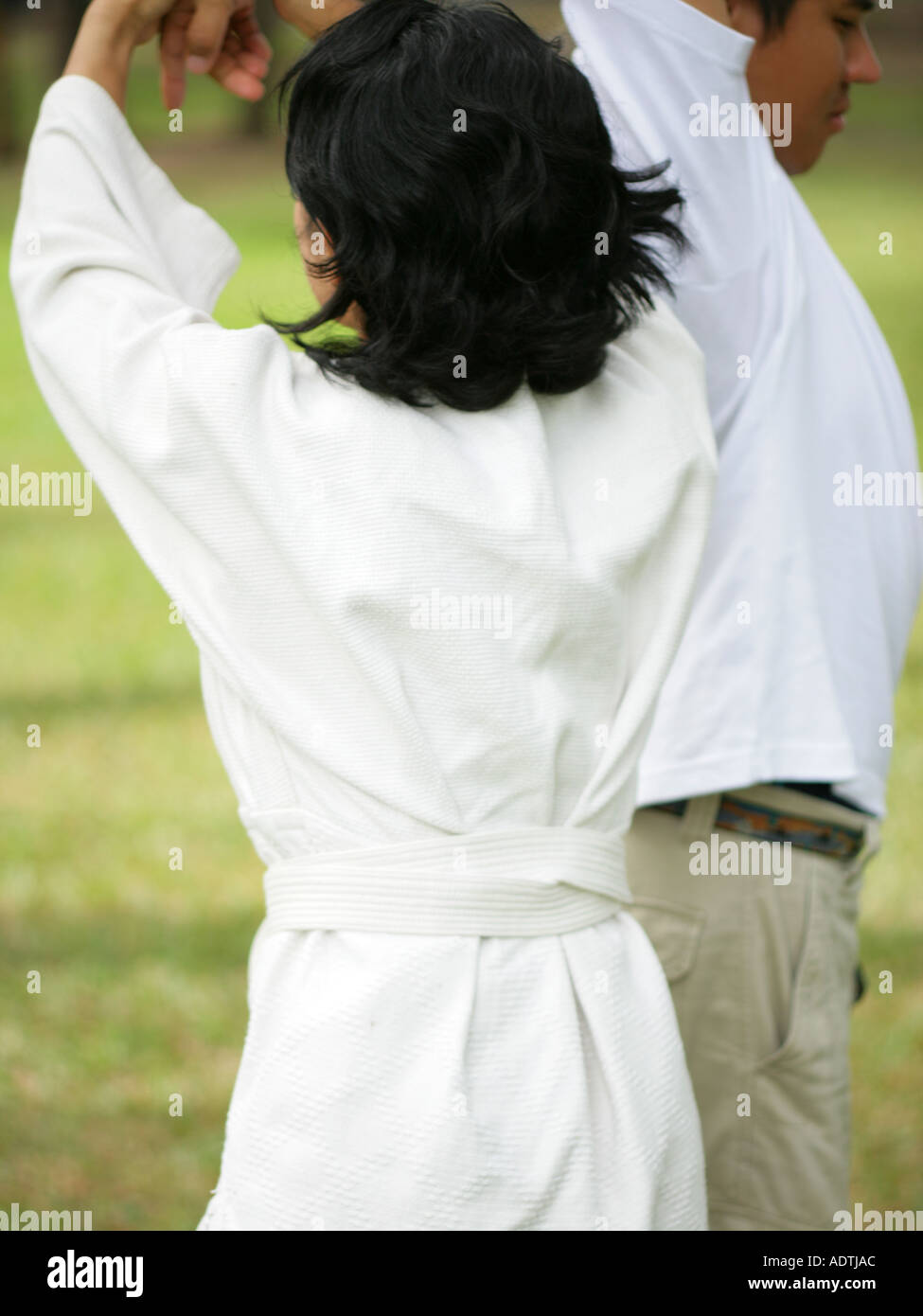 Woman karate rear view hi-res stock photography and images - Alamy