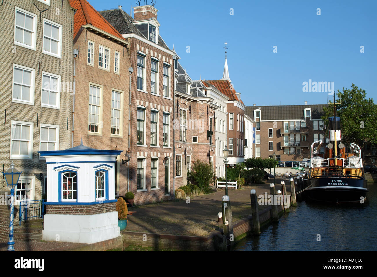 Maassluis attractive town Nr Rotterdam Holland The Netherlands The quay ...