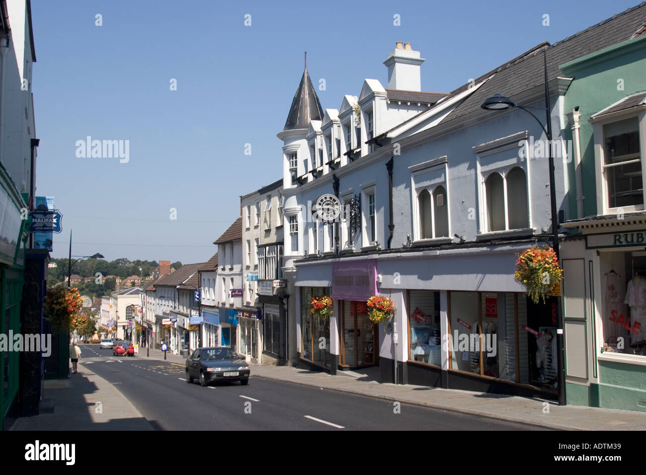 Town Centre Chepstow Wales UK Stock Photo - Alamy