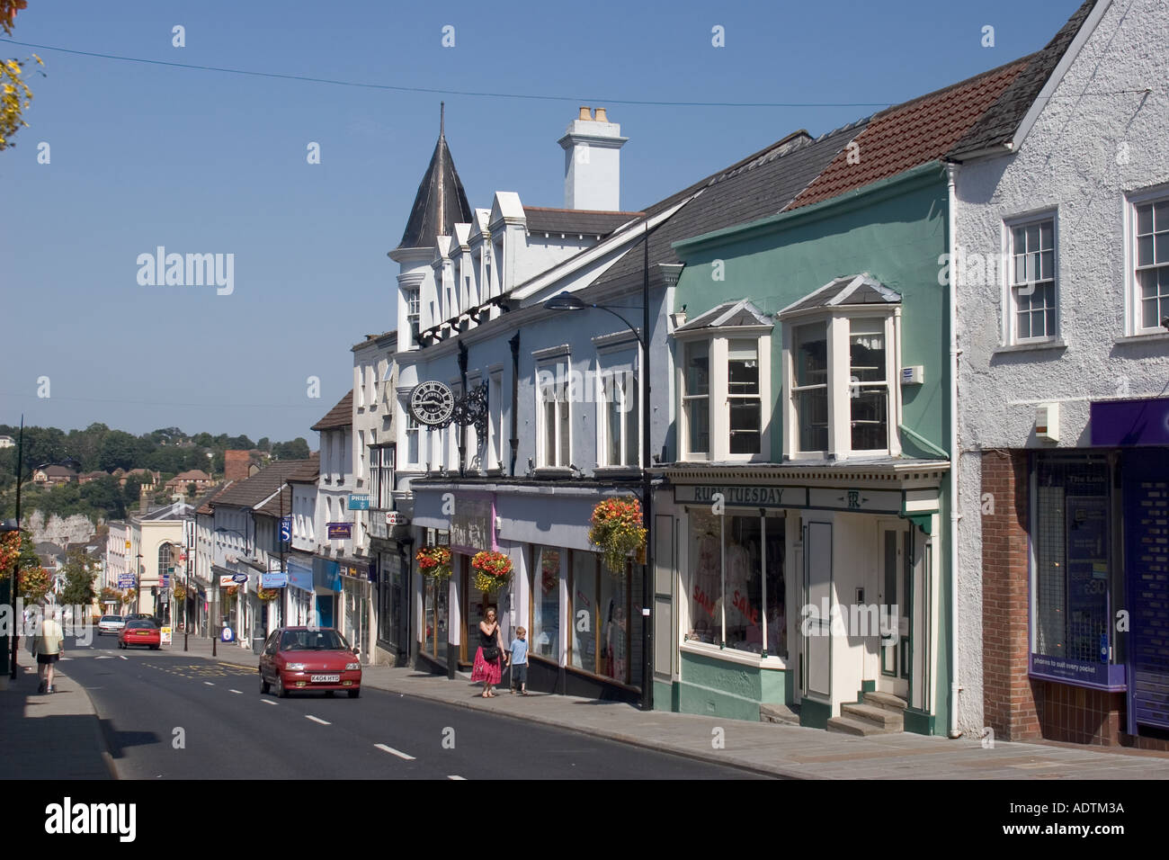 Town Centre Chepstow Wales UK Stock Photo, Royalty Free Image: 4404281 ...