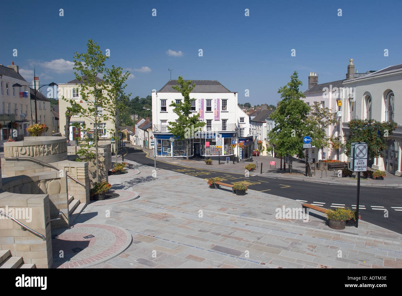 Town Centre Chepstow Wales UK Stock Photo - Alamy
