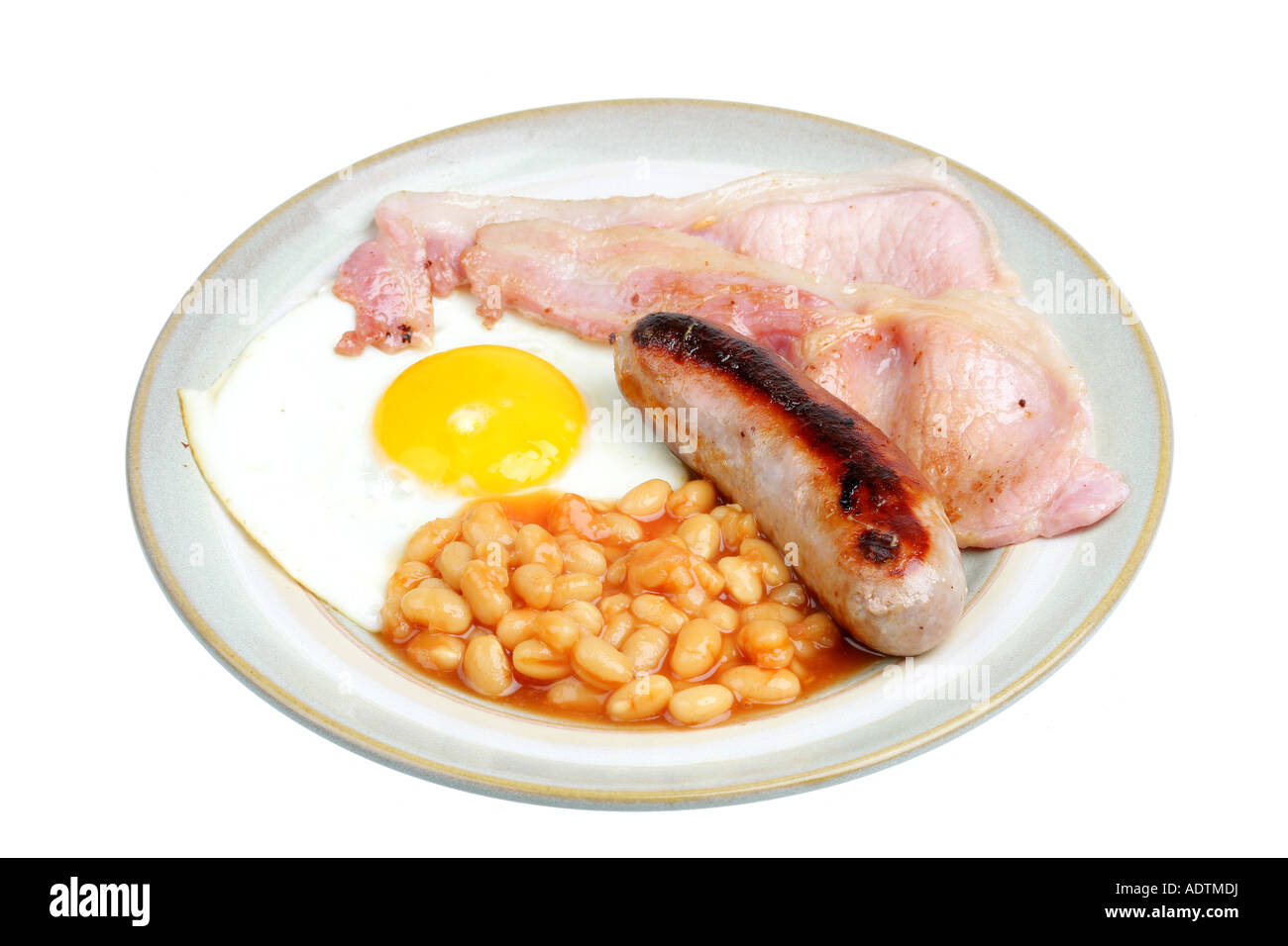 Full english breakfast bacon eggs Cut Out Stock Images & Pictures - Alamy
