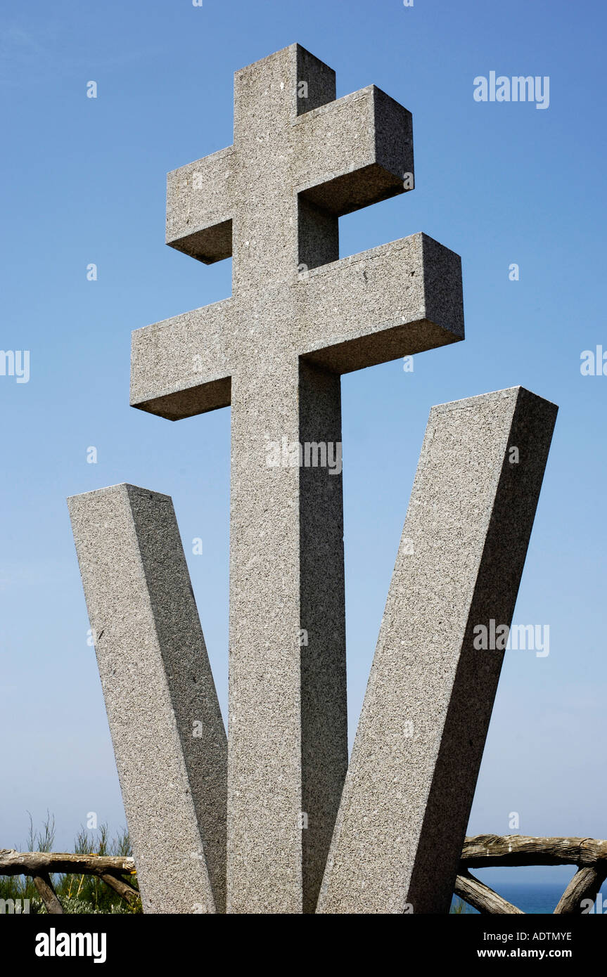 Liberation Cross in Biarritz Stock Photo - Alamy