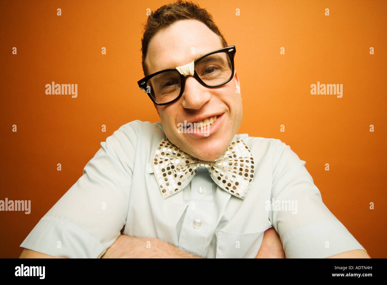 Portrait of a nerd Stock Photo - Alamy