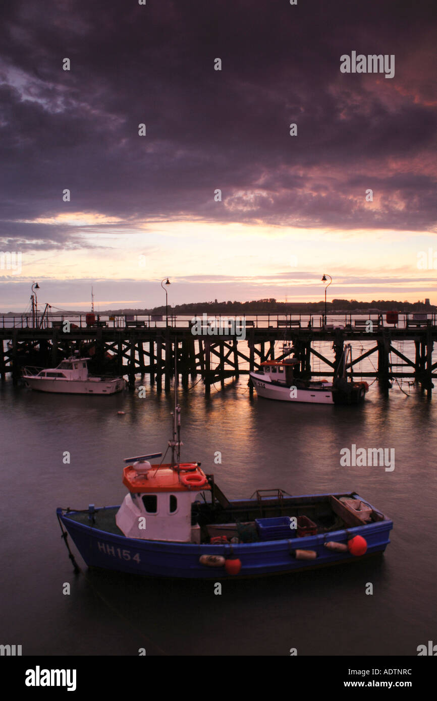 Harwich Old Harbour and fishing boat, Essex, England Stock Photo - Alamy