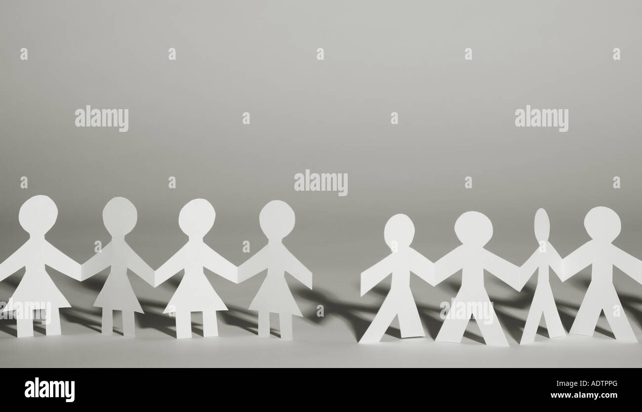 Male and female paper cut outs Stock Photo - Alamy