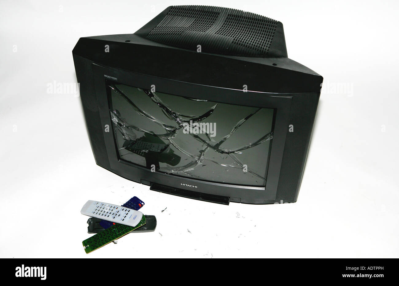 Broken smashed glass Cut Out Stock Images & Pictures - Alamy