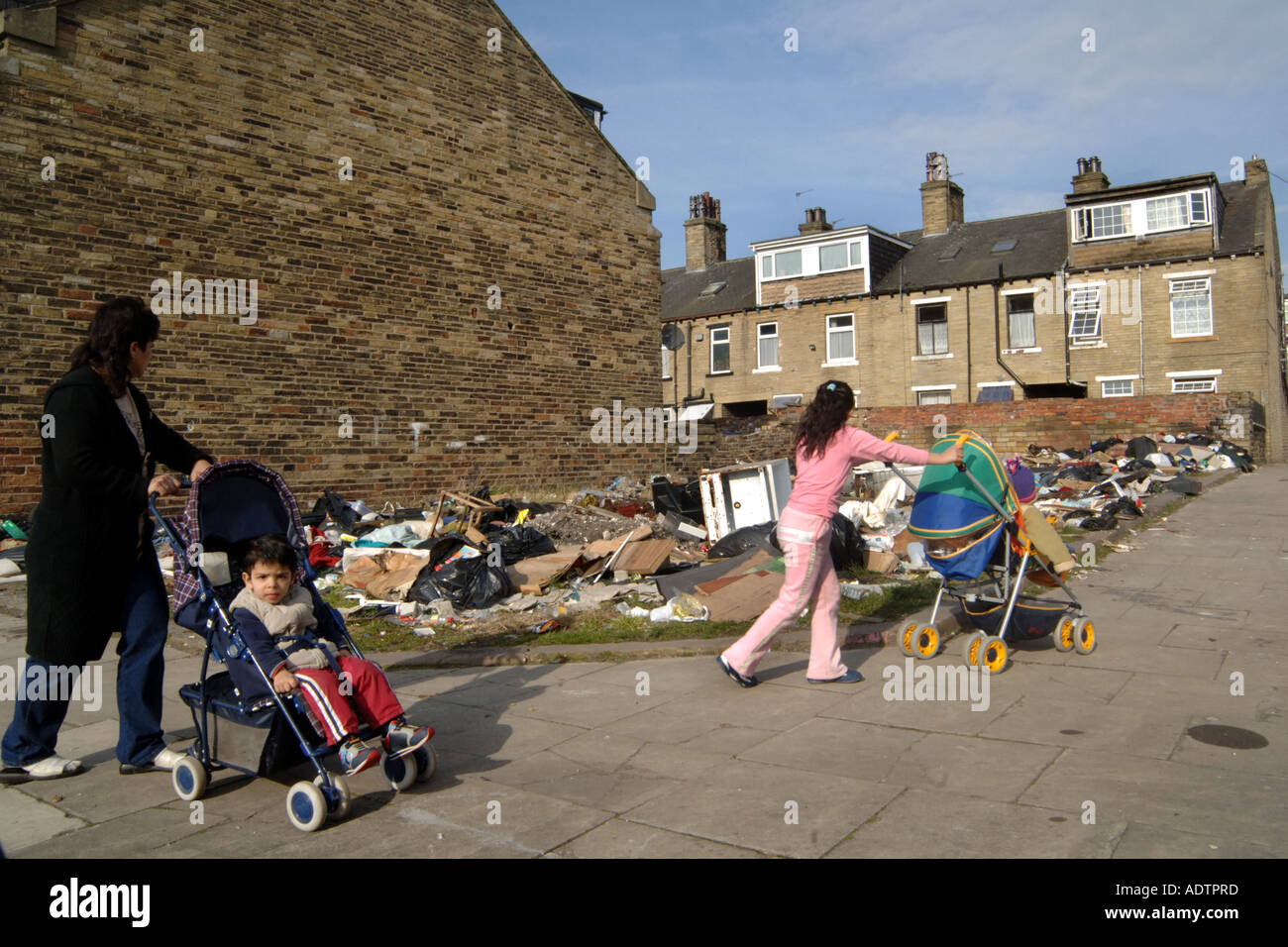 Eastern European Immigrants live in temporary accommodation near a big ...