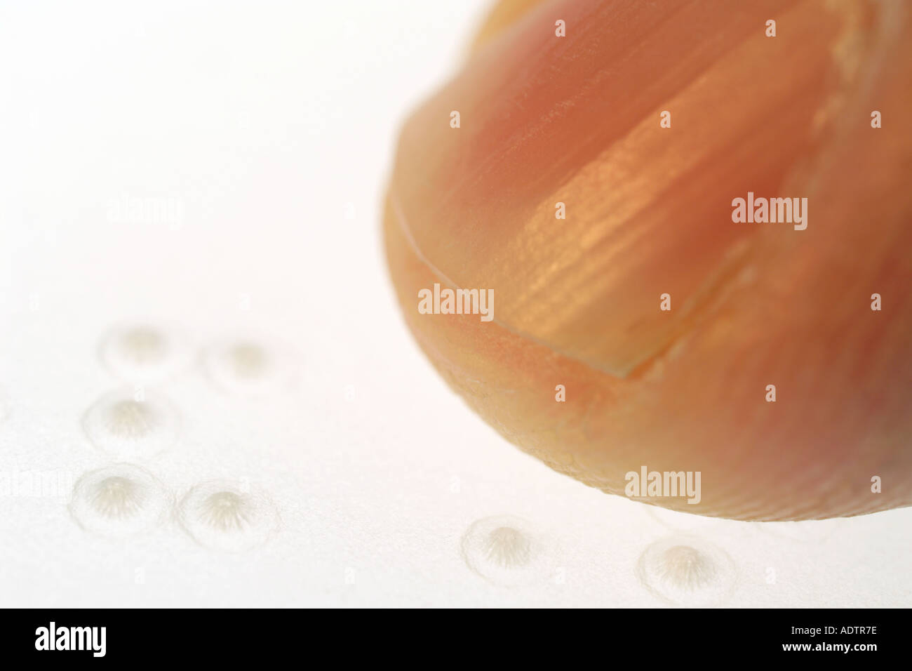 finger reading braille Stock Photo - Alamy