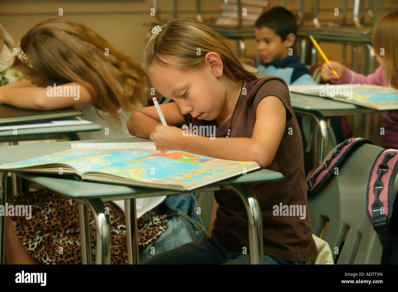 Students in a classroom Stock Photo - Alamy