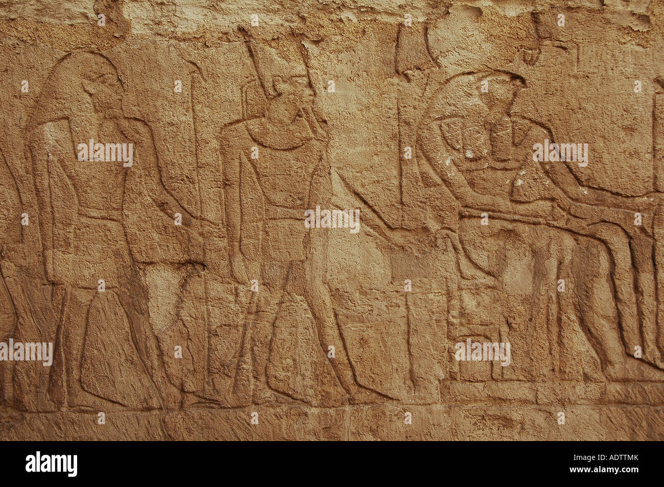 Pharaonic mural at the ancient temple site of Tanis in eastern Nile ...