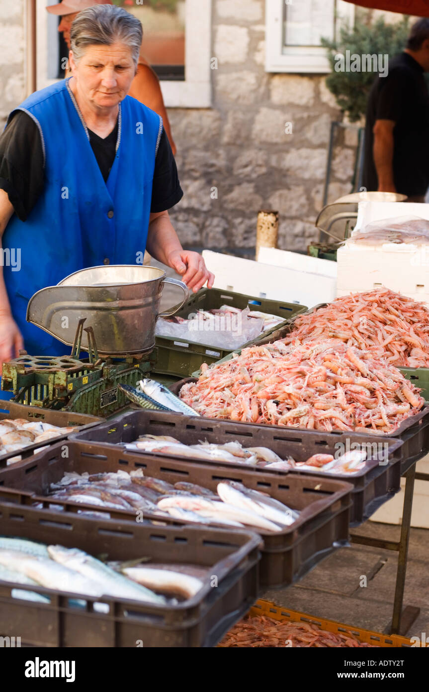The Balkans Croatia Dalmatia Split Fish Market Stock Photo - Alamy