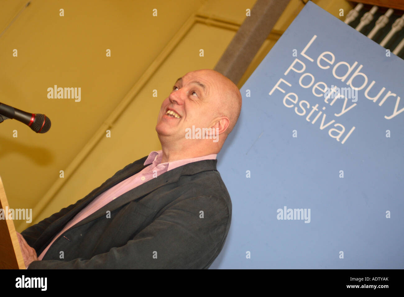 Poet James Fenton reading at the Ledbury Poetry Festival 2007 Stock ...