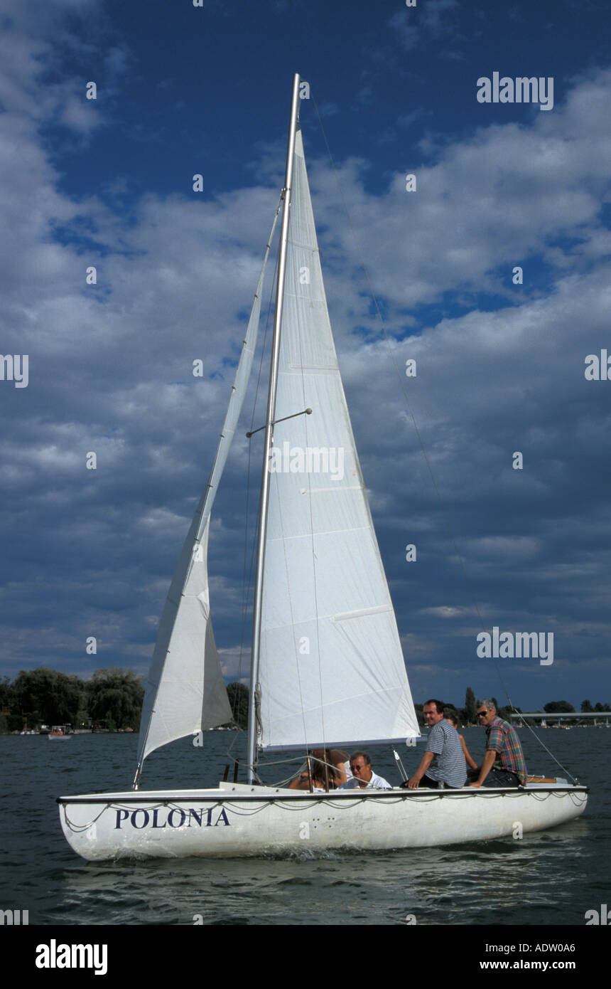 river Alte Donau, sailing boat Stock Photo - Alamy