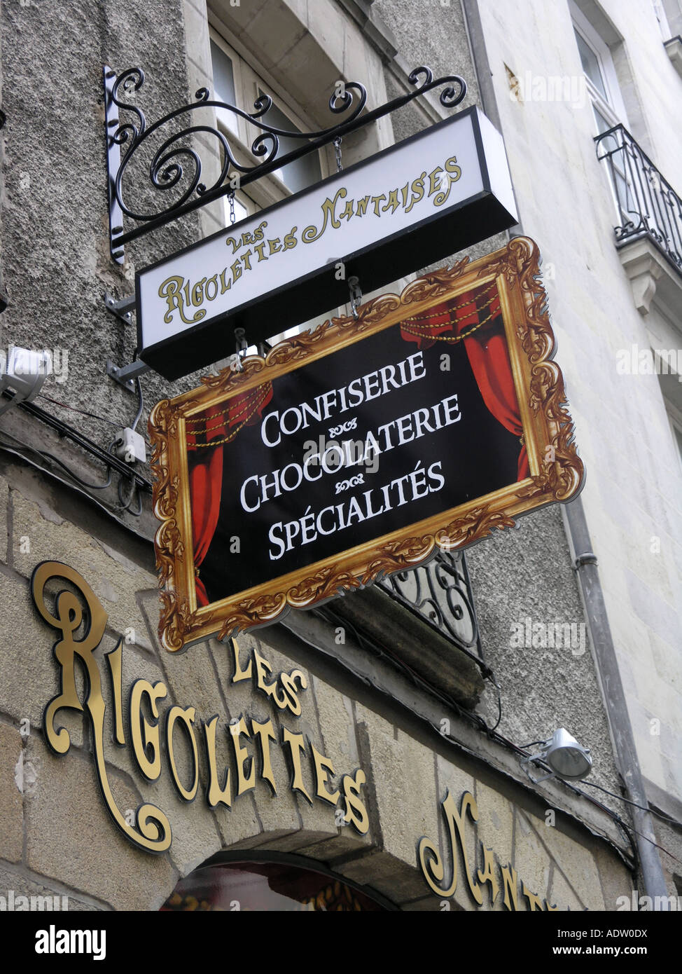 Chocolaterie Shop sign in France Stock Photo - Alamy