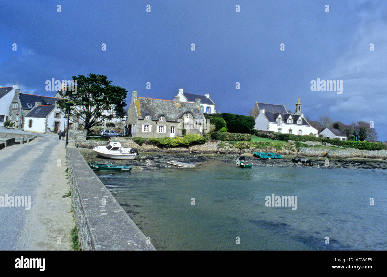 The village of St Cado in the Morbihan southern Brittany France Stock ...