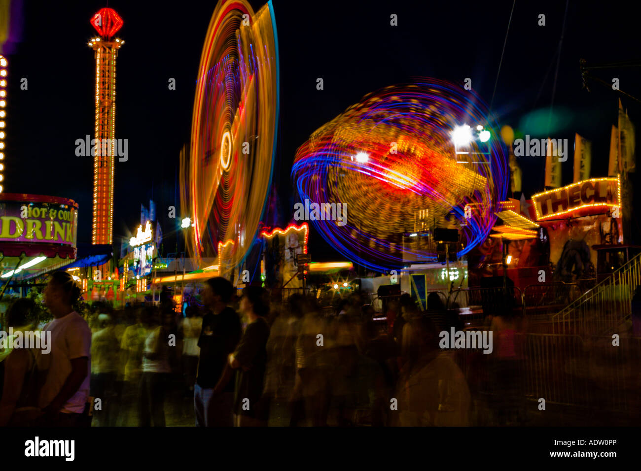 Lights county fair carnival rides hi-res stock photography and images ...