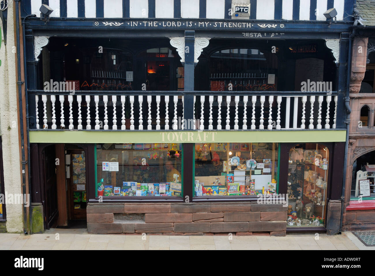 Chester toyshop in Watergate Street in the historic city of Chester the ...