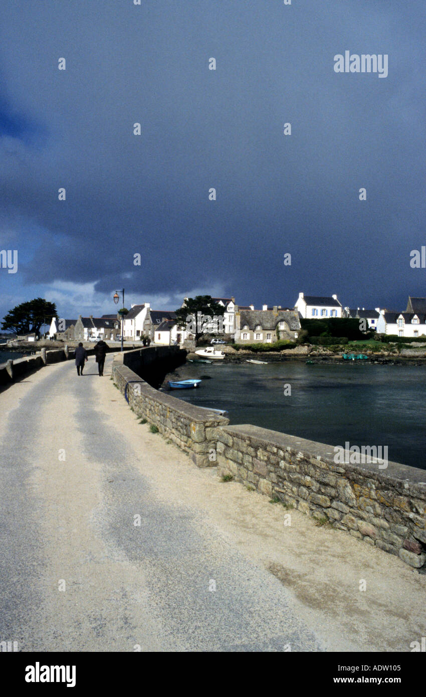 The village of St Cado in the Morbihan southern Brittany France Stock ...