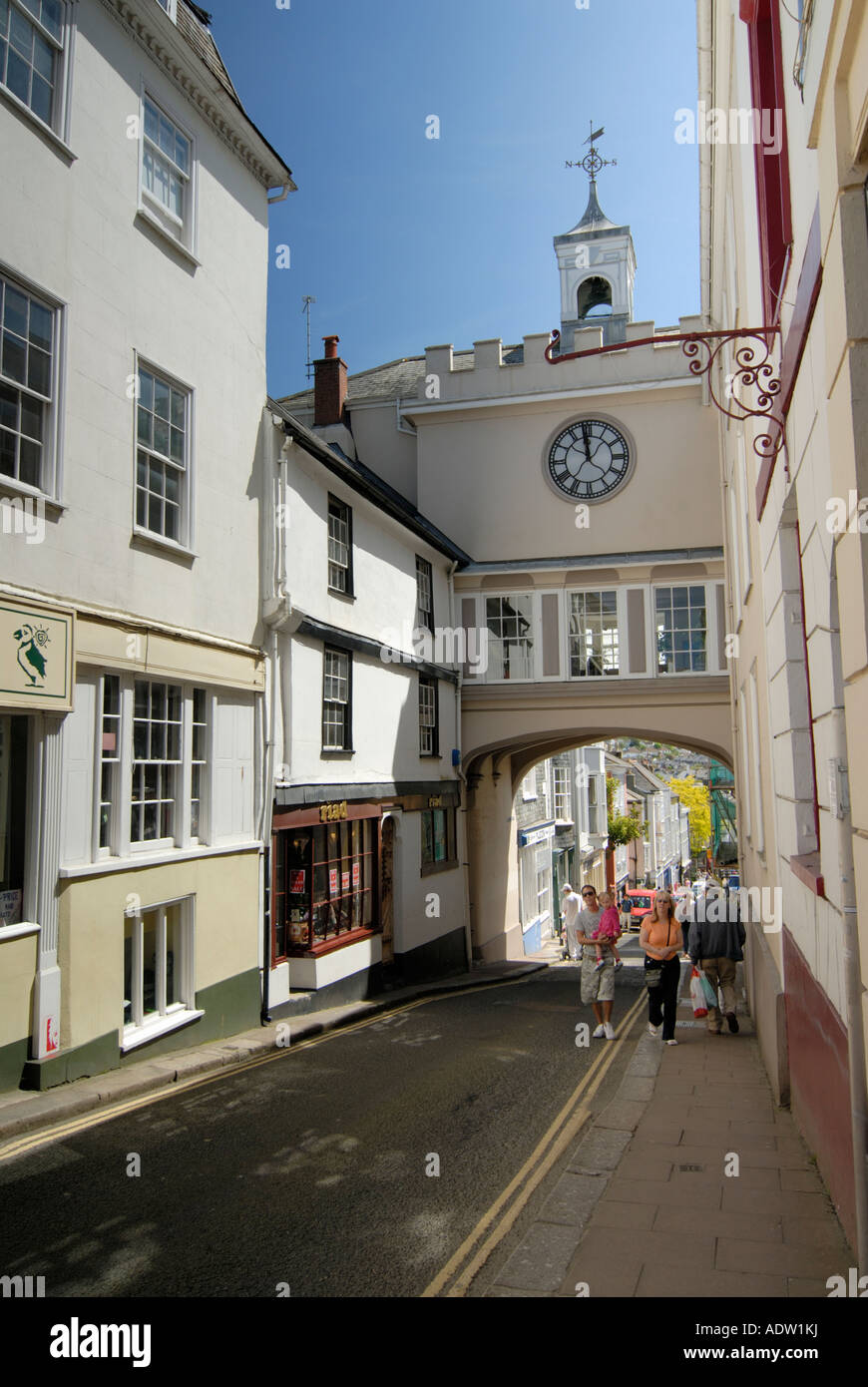 Totnes Devon UK East Gate Arch Stock Photo - Alamy