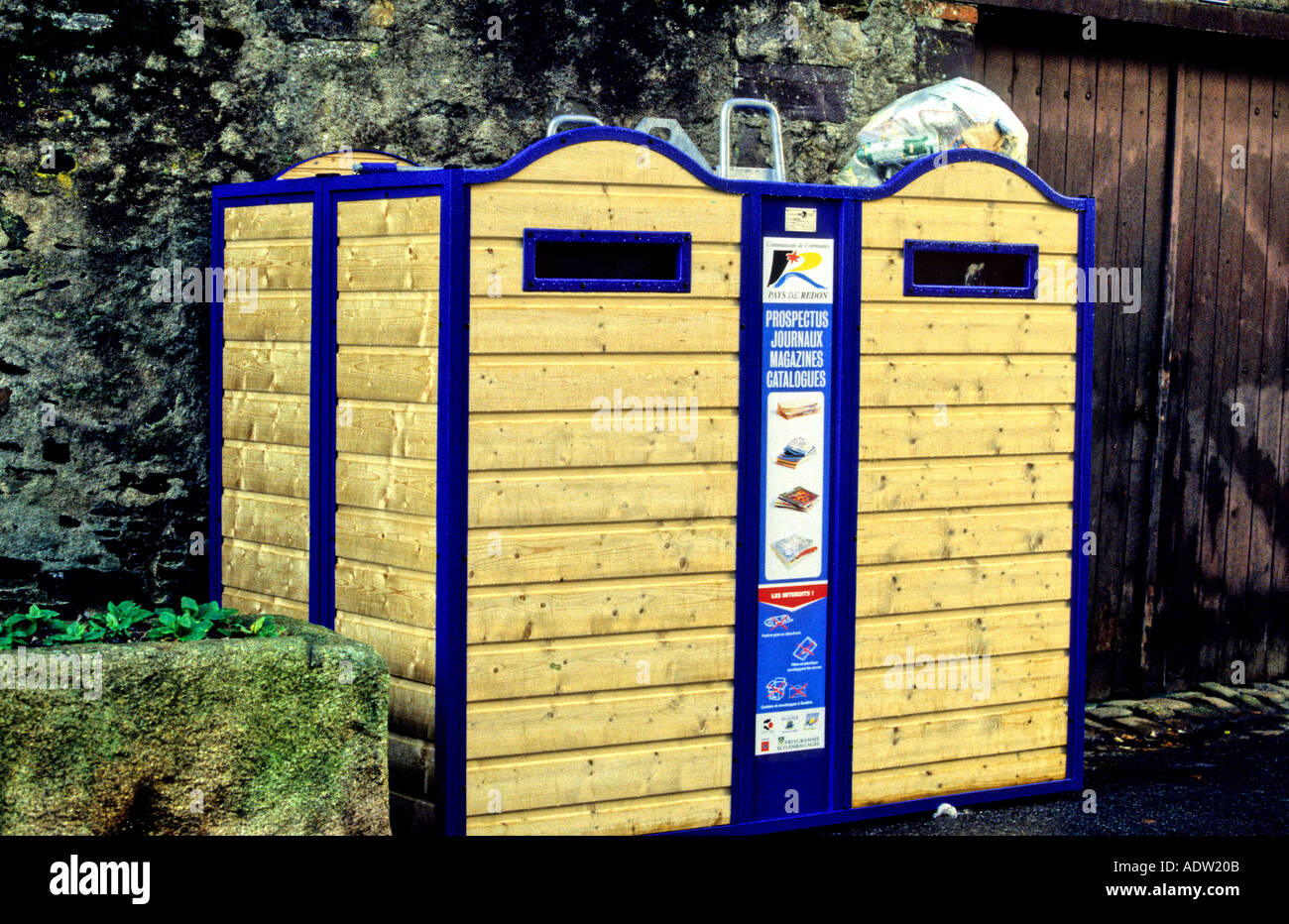 Recycling bins in France Stock Photo - Alamy