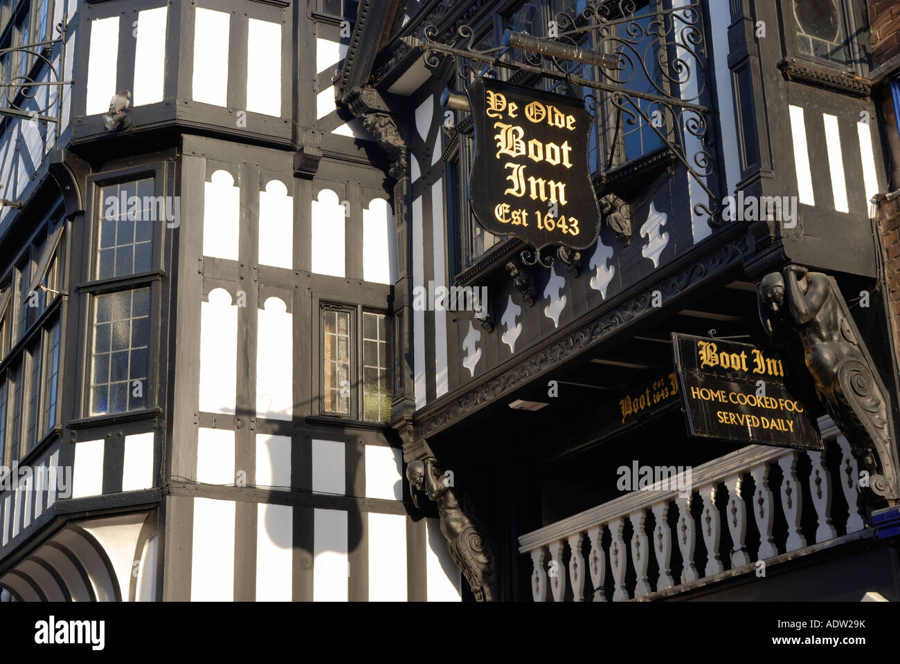 Ye Olde Boot Inn situated on the Rows in Eastgate Street in the ...