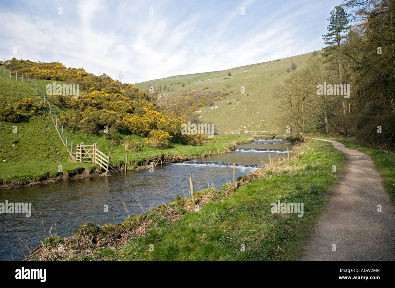 Wolfscote Dale River Dove Peak District National Park Derbyshire Stock ...