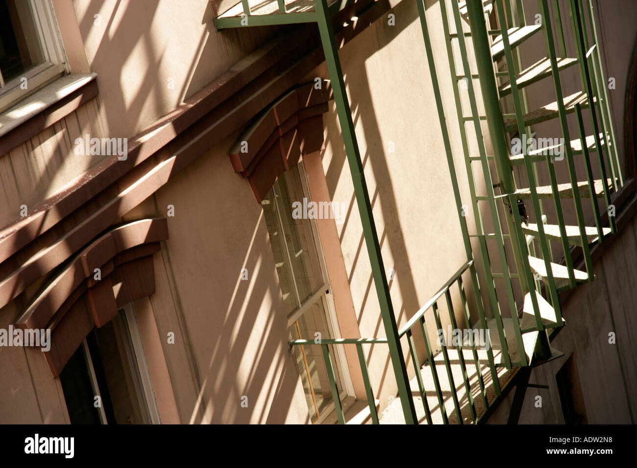 BUILDING AND STAIR SHADOW GRAPHIC Stock Photo - Alamy