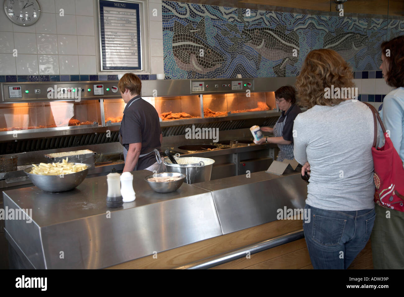 Fish and chip shop counter hi-res stock photography and images - Alamy