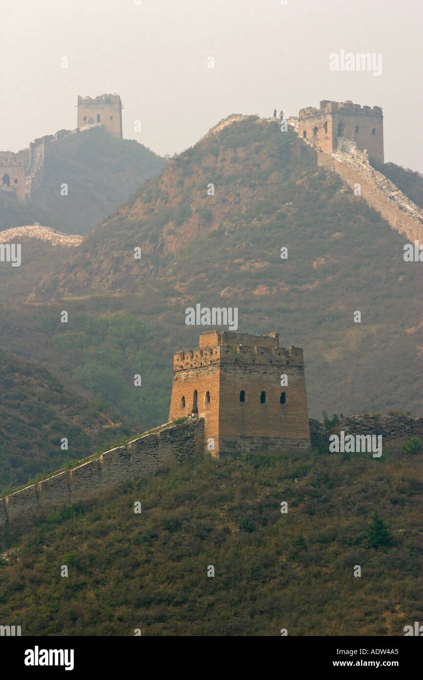 The Great Wall of China at Simitai near Beijing, popular with tourists ...