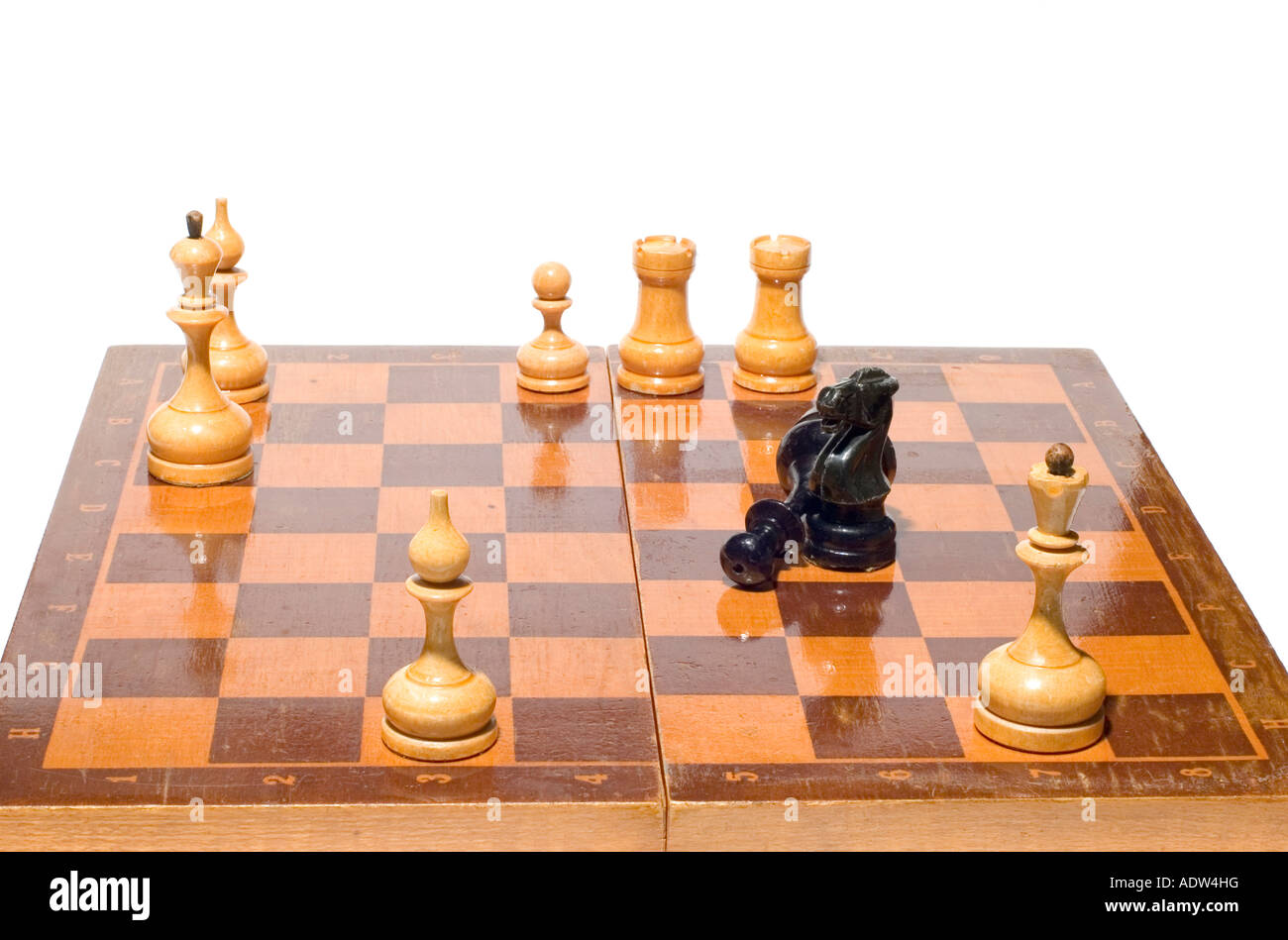series object on white chess board Stock Photo - Alamy