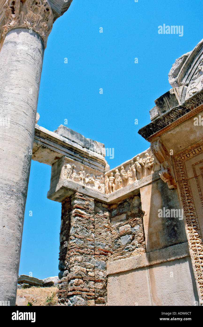 Details of Temple of Hadrian. Ephesus, Turkey Stock Photo - Alamy