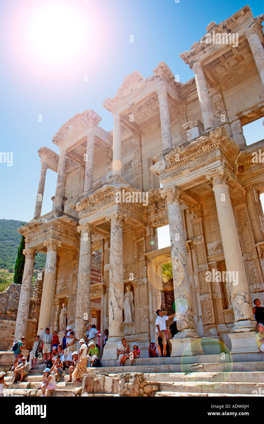 Celsus Library in Ephesus in Turkey Stock Photo - Alamy