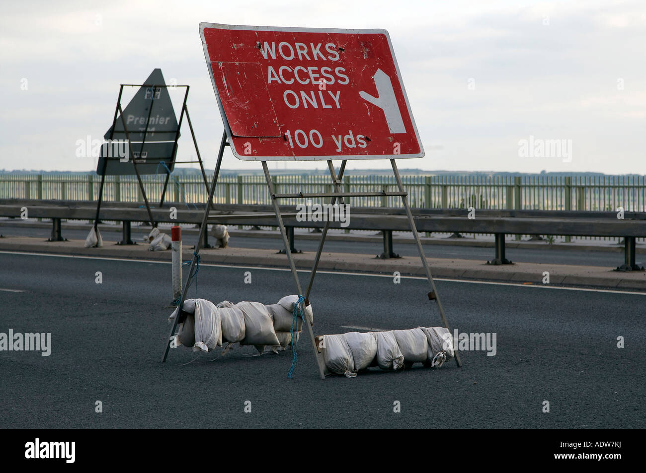 Road Sign showing Works Access Only Stock Photo - Alamy