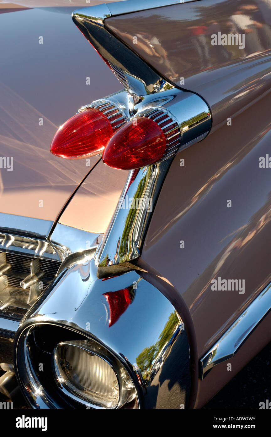 1959 Cadillac Automobile Rear Tail Fins Close Up Stock Photo - Alamy