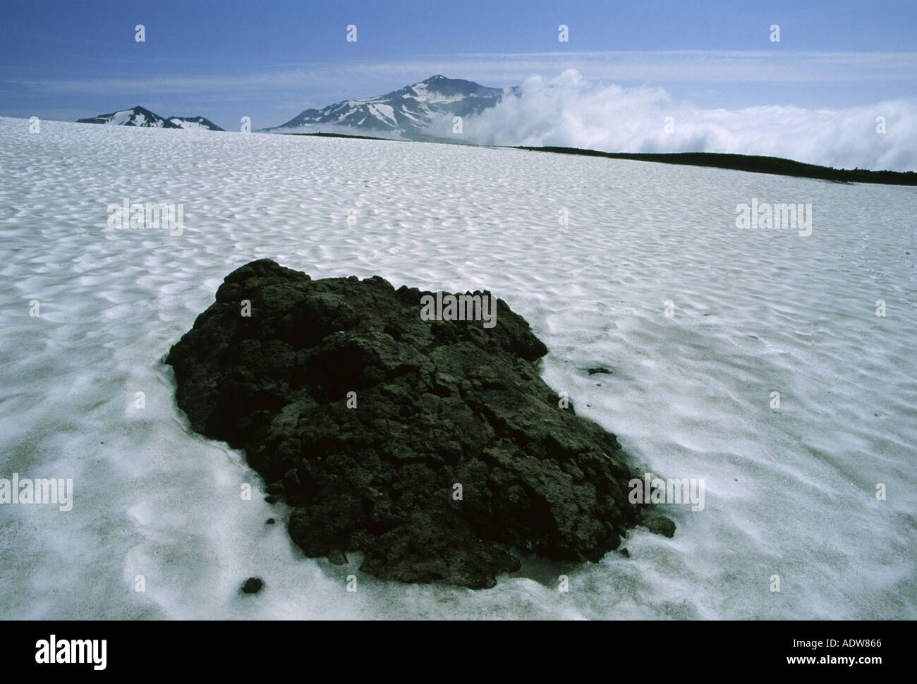 Volcanic plain nr Mutnovsky volcano Kamchatka Russia Stock Photo - Alamy