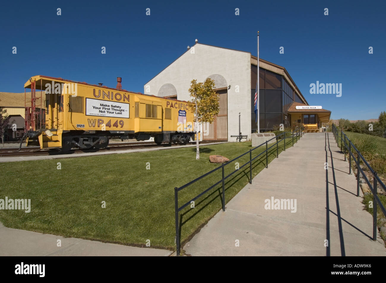 Nevada Carson City Nevada State Railroad Museum exterior entrance Stock ... Nevada Carson City Nevada State Railroad Museum exterior entrance Stock ...