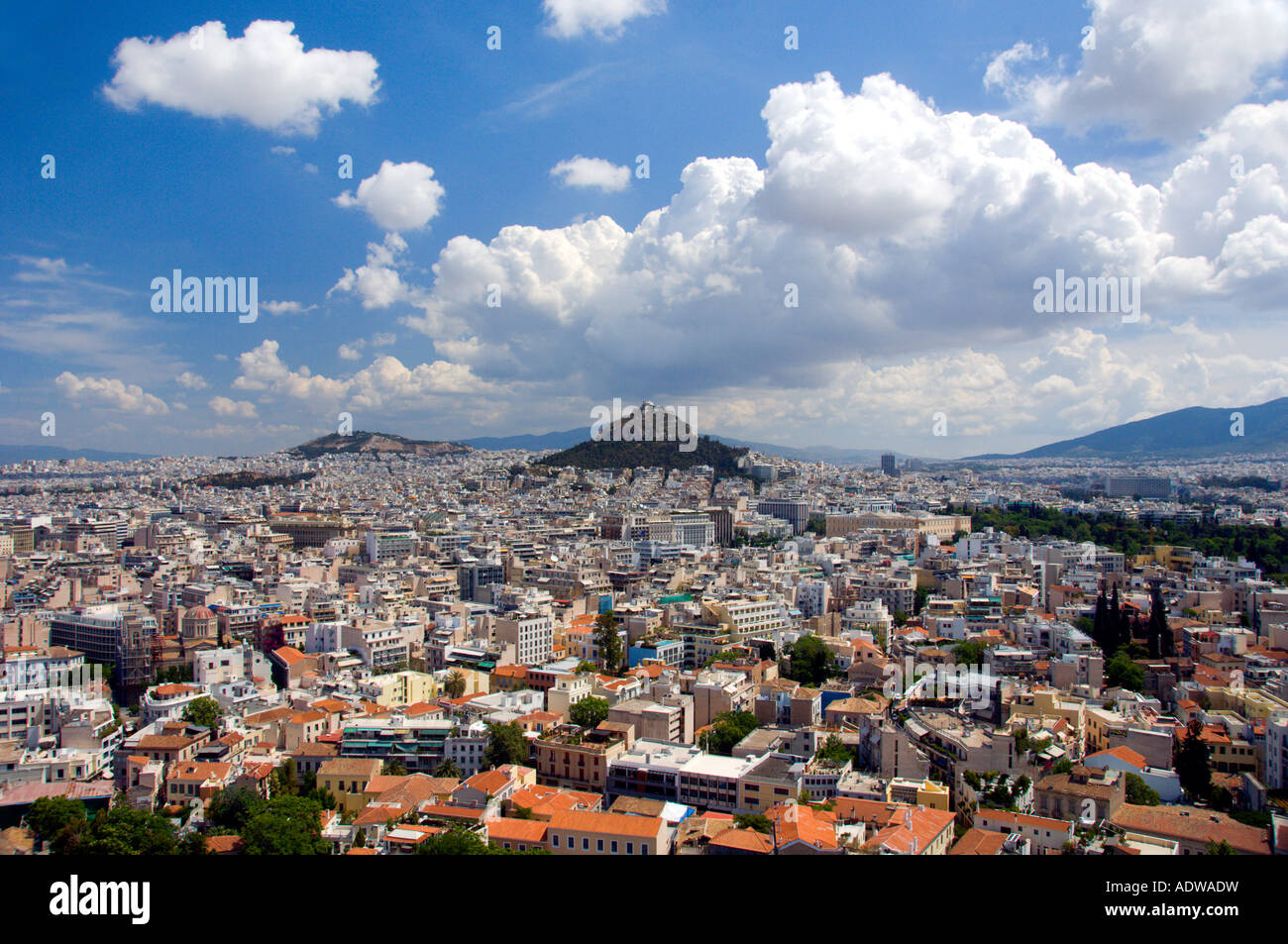 Lykavittos hill in the center of athens hi-res stock photography and ...