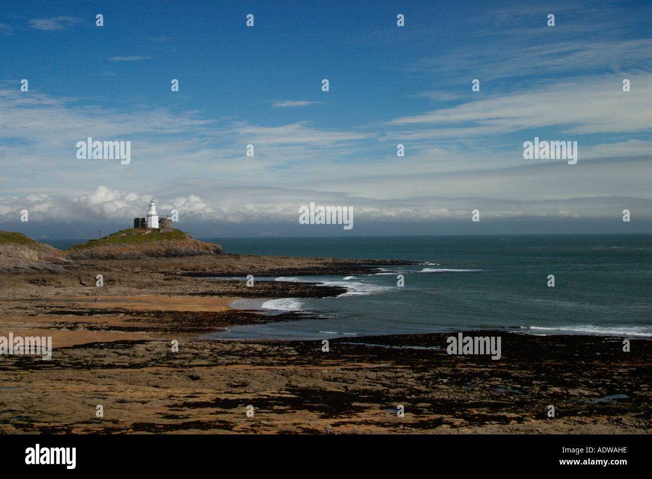 Mumbles Head Lighthouse Gower Wales Stock Photo - Alamy