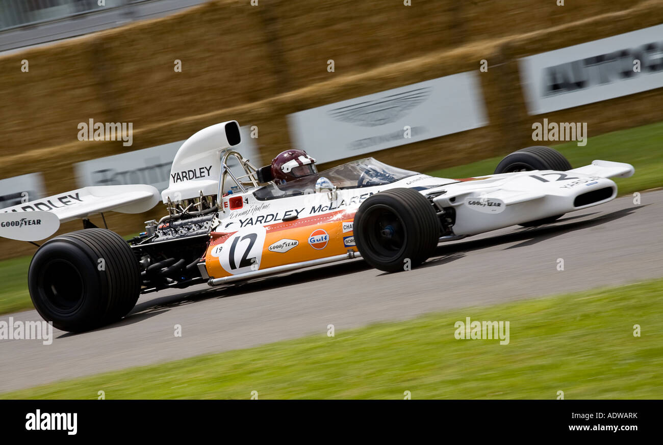 1972 McLaren-Cosworth M19C with Jackie Oliver at the 2007 Goodwood ...