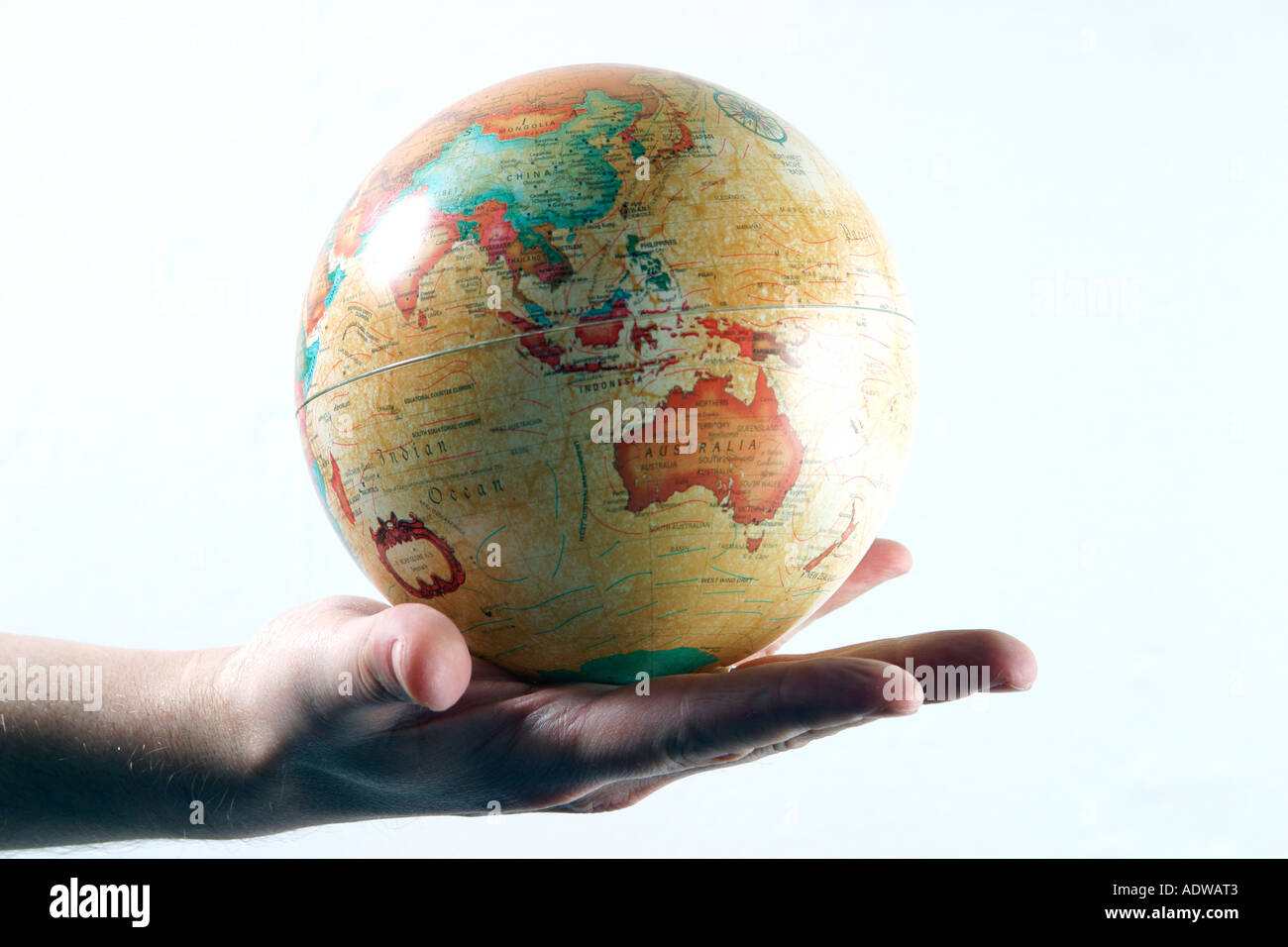 World in his hand Stock Photo - Alamy