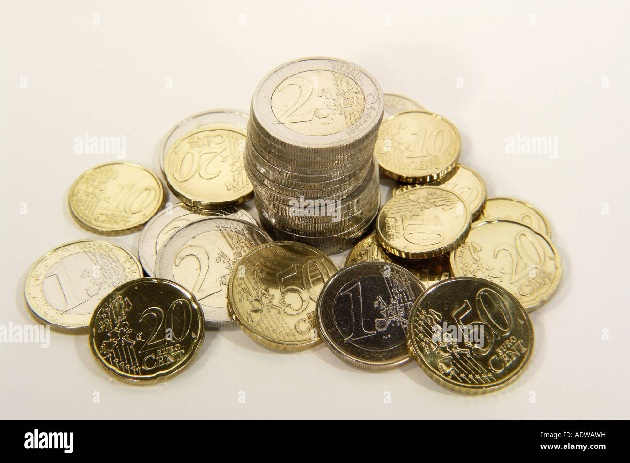 Pile with euro coins Stock Photo - Alamy
