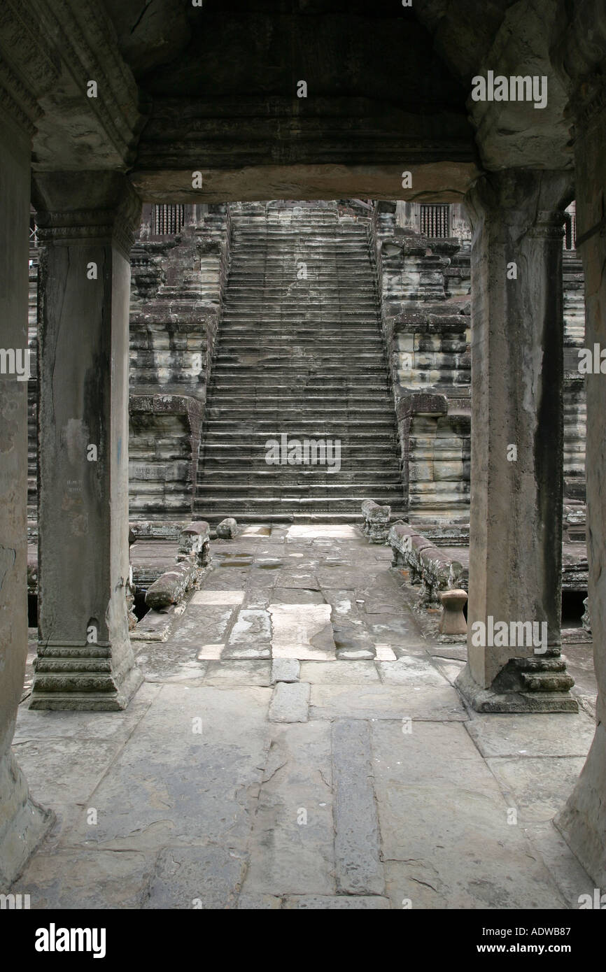 Ancient stonework architecture steps staircase at famous tourist ...
