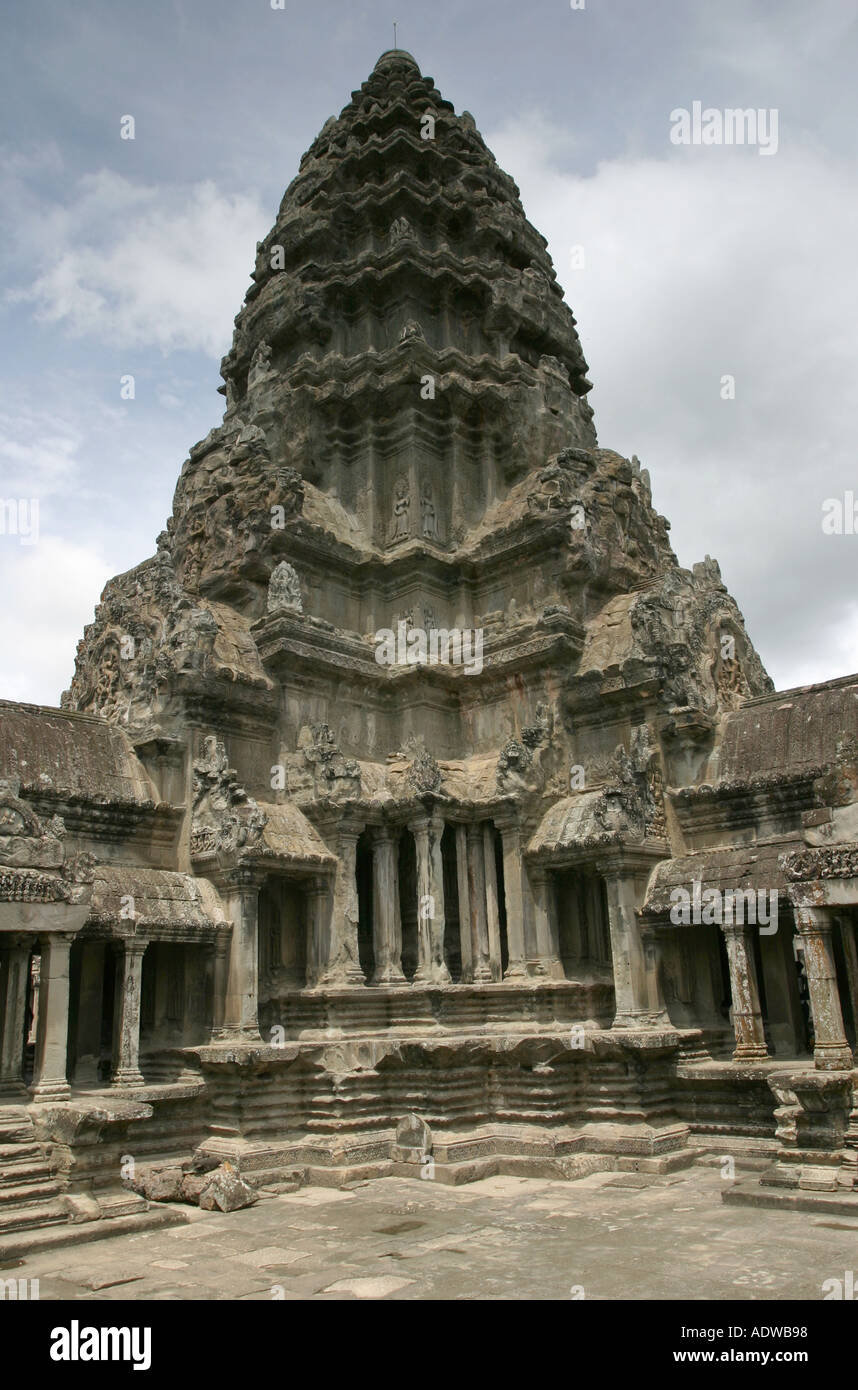Beautiful ancient architecture in an open central courtyard at the ...