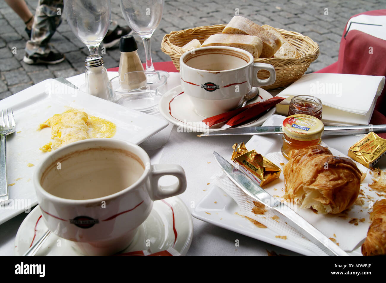 After Breakfast in France Stock Photo - Alamy