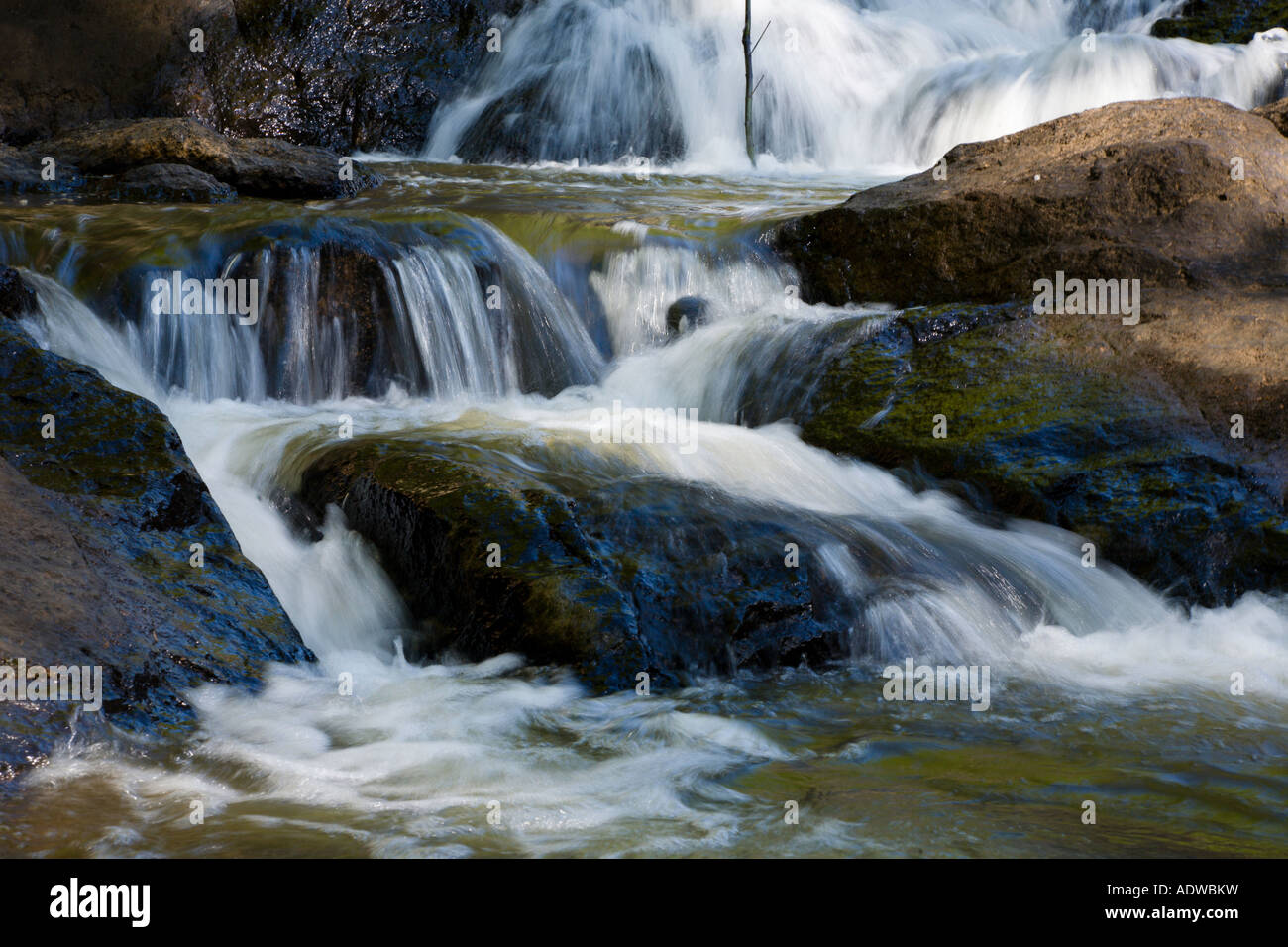 Chewacla Falls waterfall over dam at Chewacla State Park in Alabama USA ...