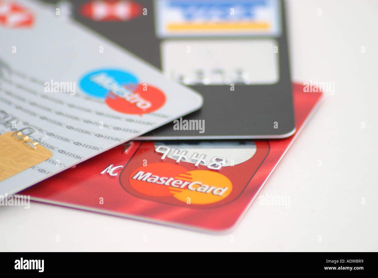 Credit debit cards in a pile Stock Photo - Alamy