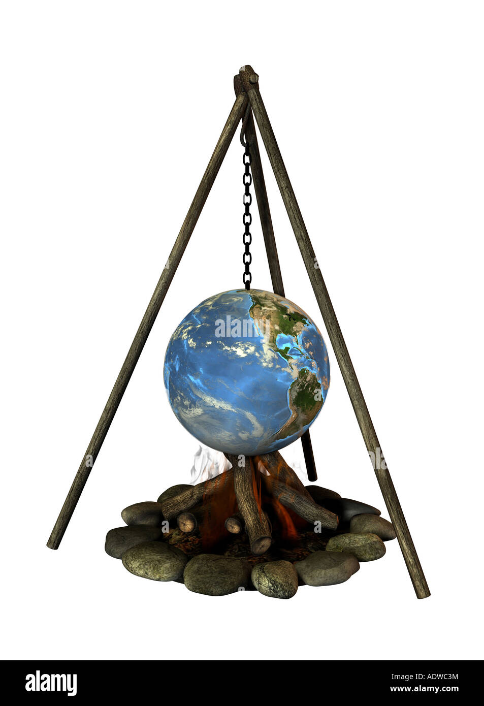 Symbolic graphic Climatic heating up Stock Photo - Alamy